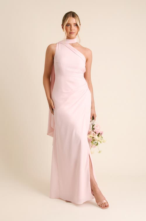 SIX STORIES One-Shoulder Chiffon Gown